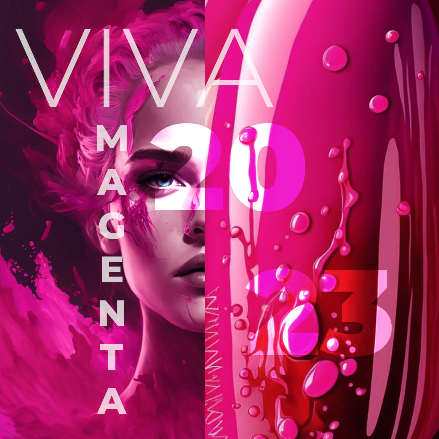 Barva roku 2023 Viva Magenta v nehtové kosmetice | Enii-nails.cz